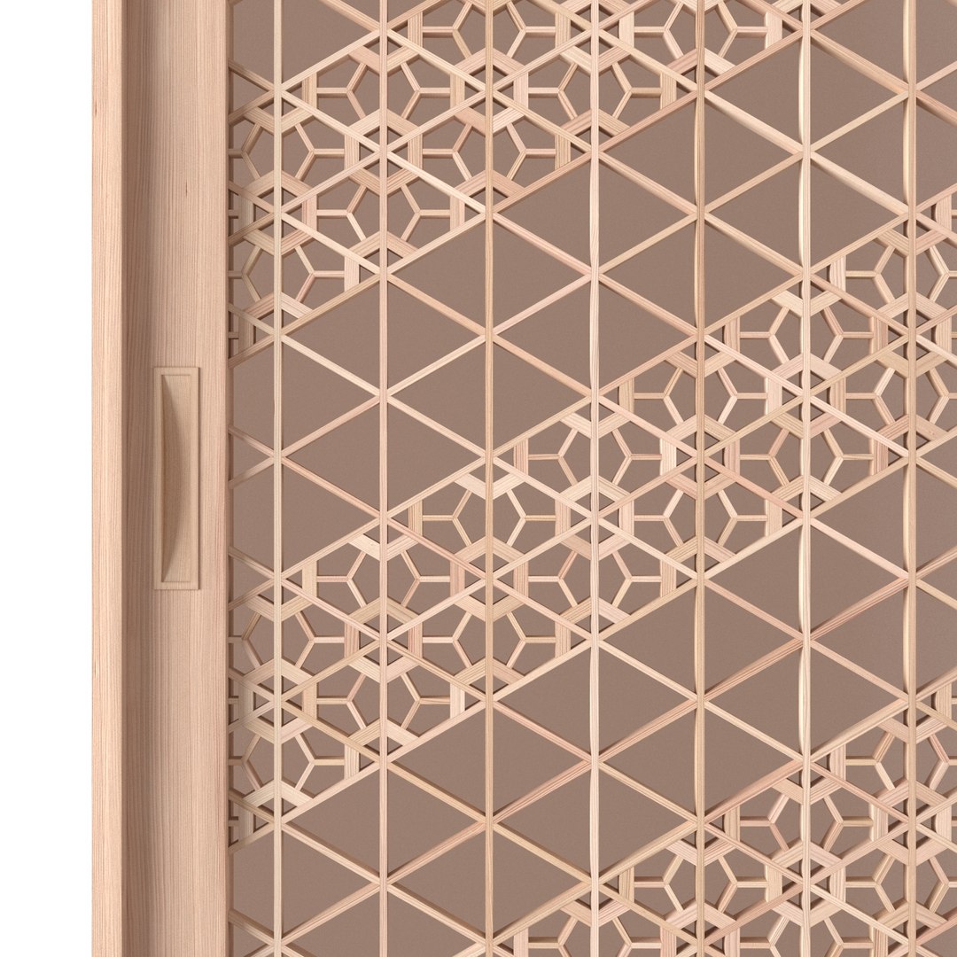 Kumiko SlidingDoor-sakura- 4Doors 3D Model - TurboSquid 2197316