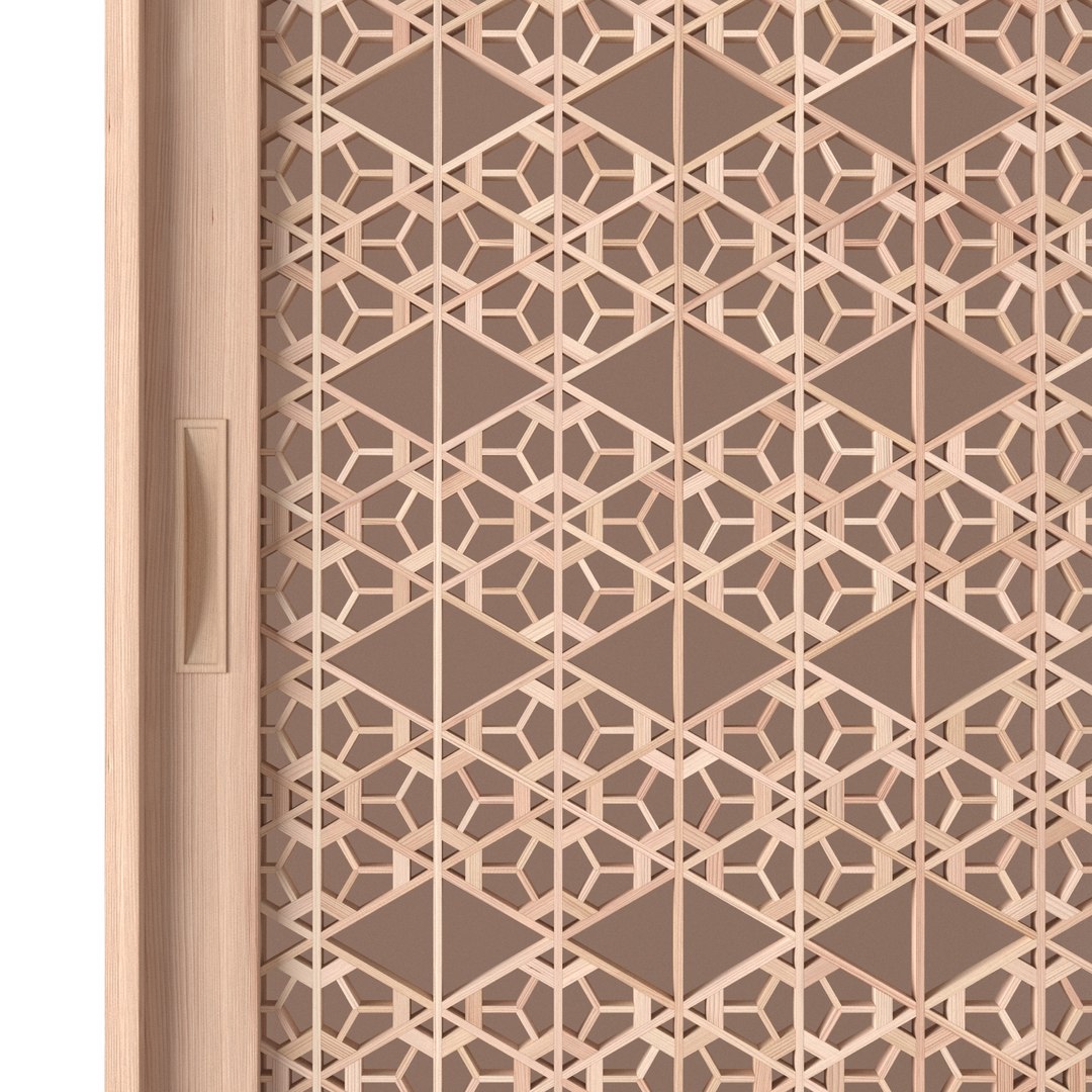 Kumiko SlidingDoor-sakura- 4Doors 3D Model - TurboSquid 2197316