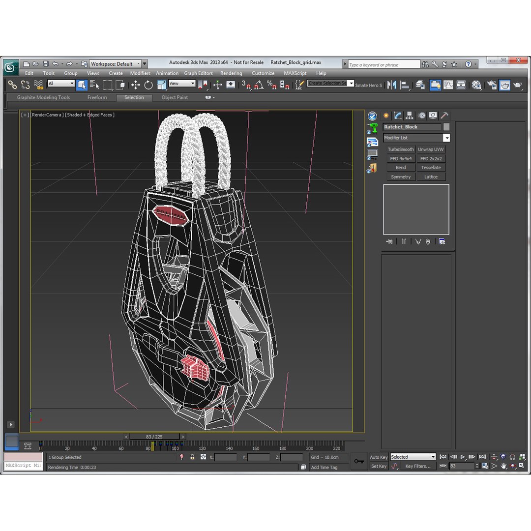 Ratchet Block 3d Model