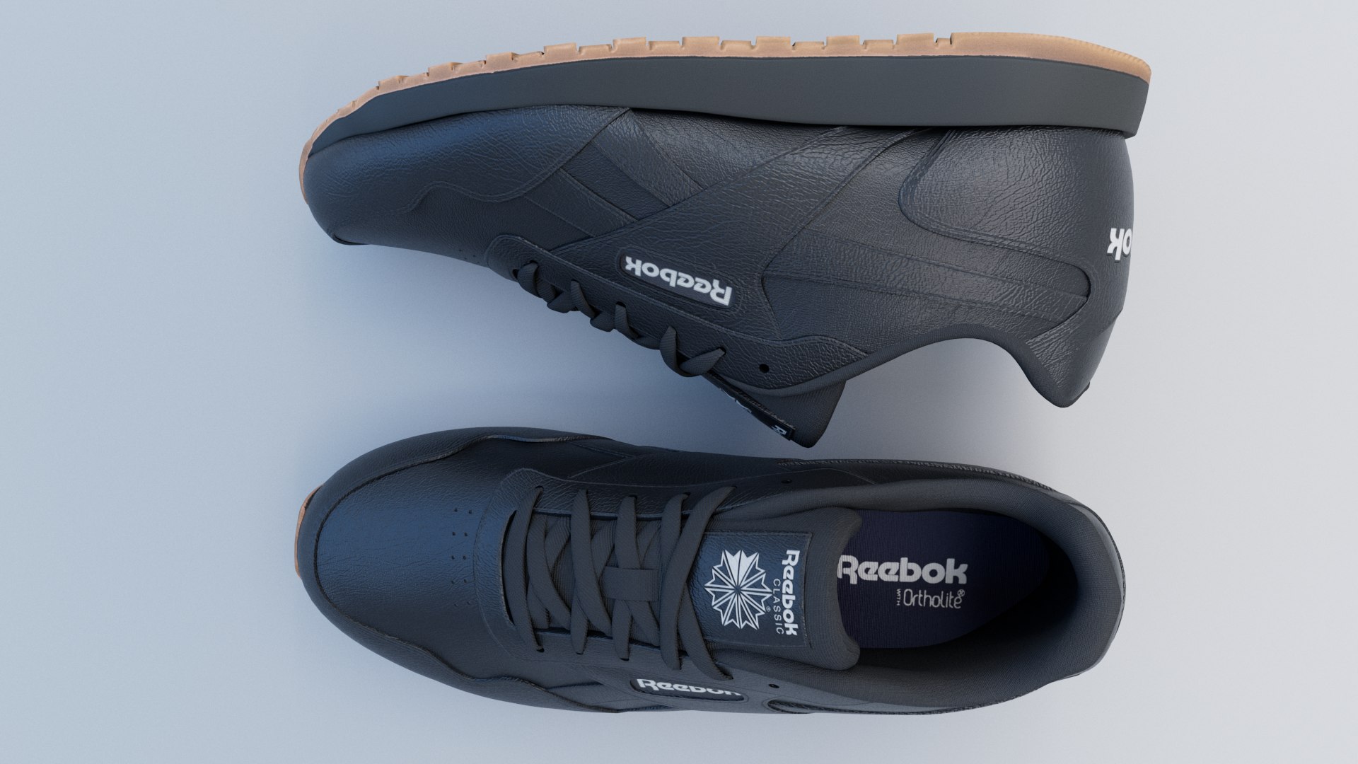 3D Shoe Reebok Classic With Ortholite 1 - TurboSquid 2317070