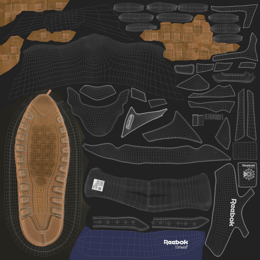 3D Shoe Reebok Classic With Ortholite 1 - TurboSquid 2317070