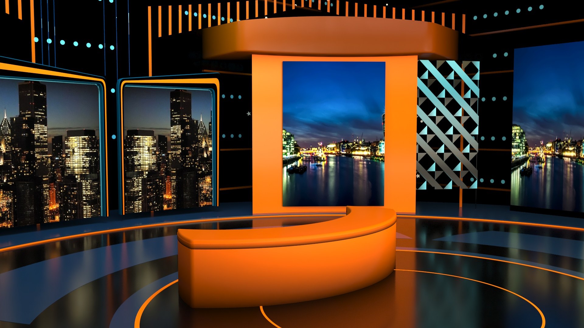 3D Tv Studio Design Model - TurboSquid 1779444