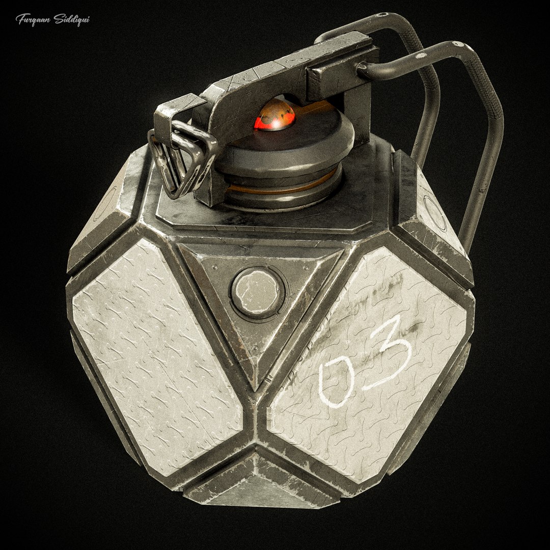 3D Sci-fi Grenade V5 Model - TurboSquid 2138073
