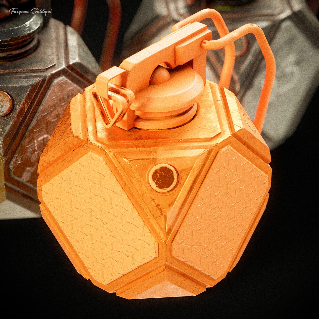 3D Sci-fi Grenade V5 Model - TurboSquid 2138073
