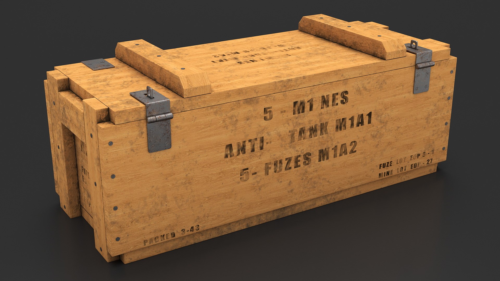 3D Military Wooden Ammo Crate - TurboSquid 2221232