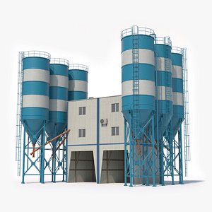 3d model plant production cement factory