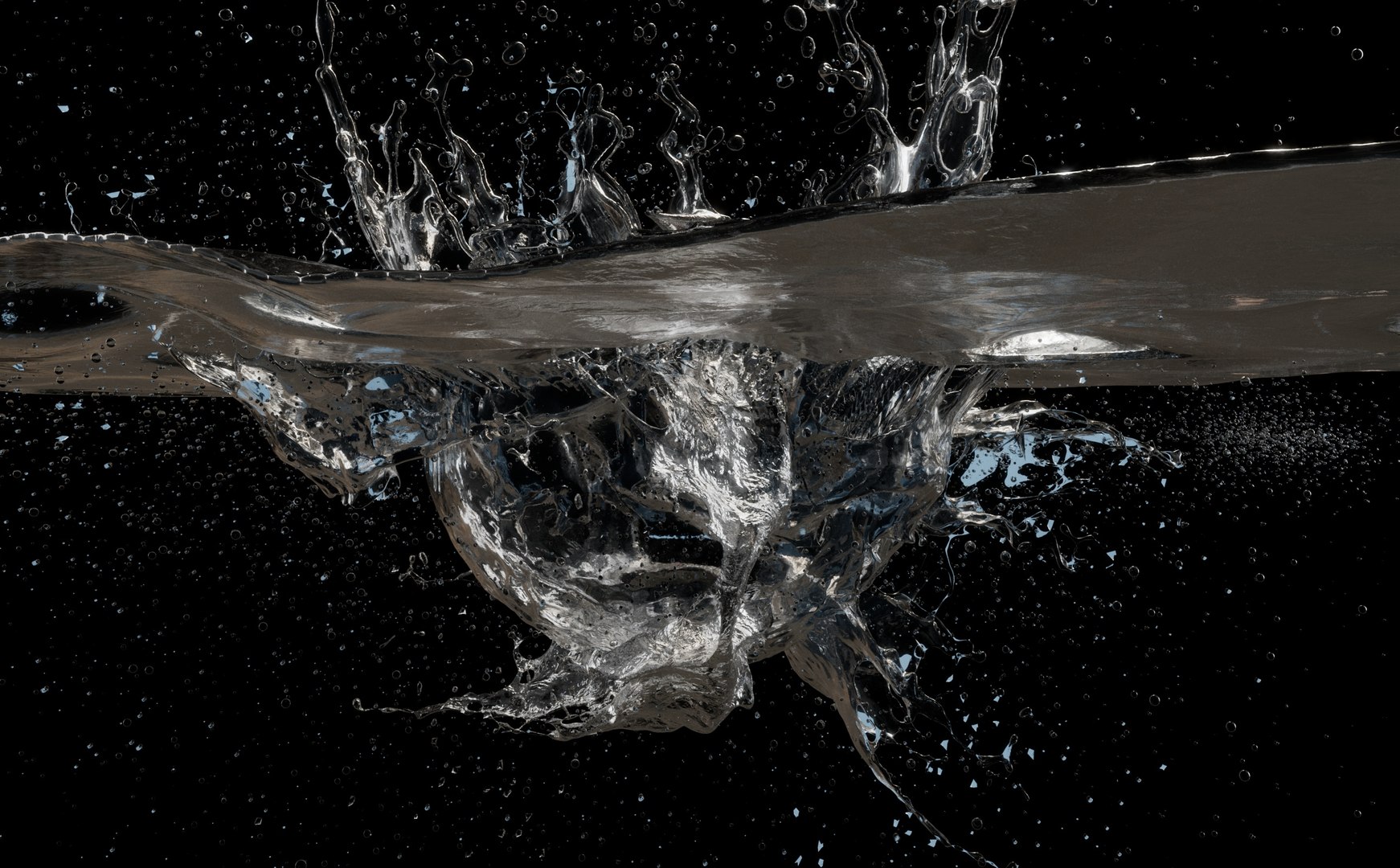 3D Water Splash With Underwater Splash - TurboSquid 2207240