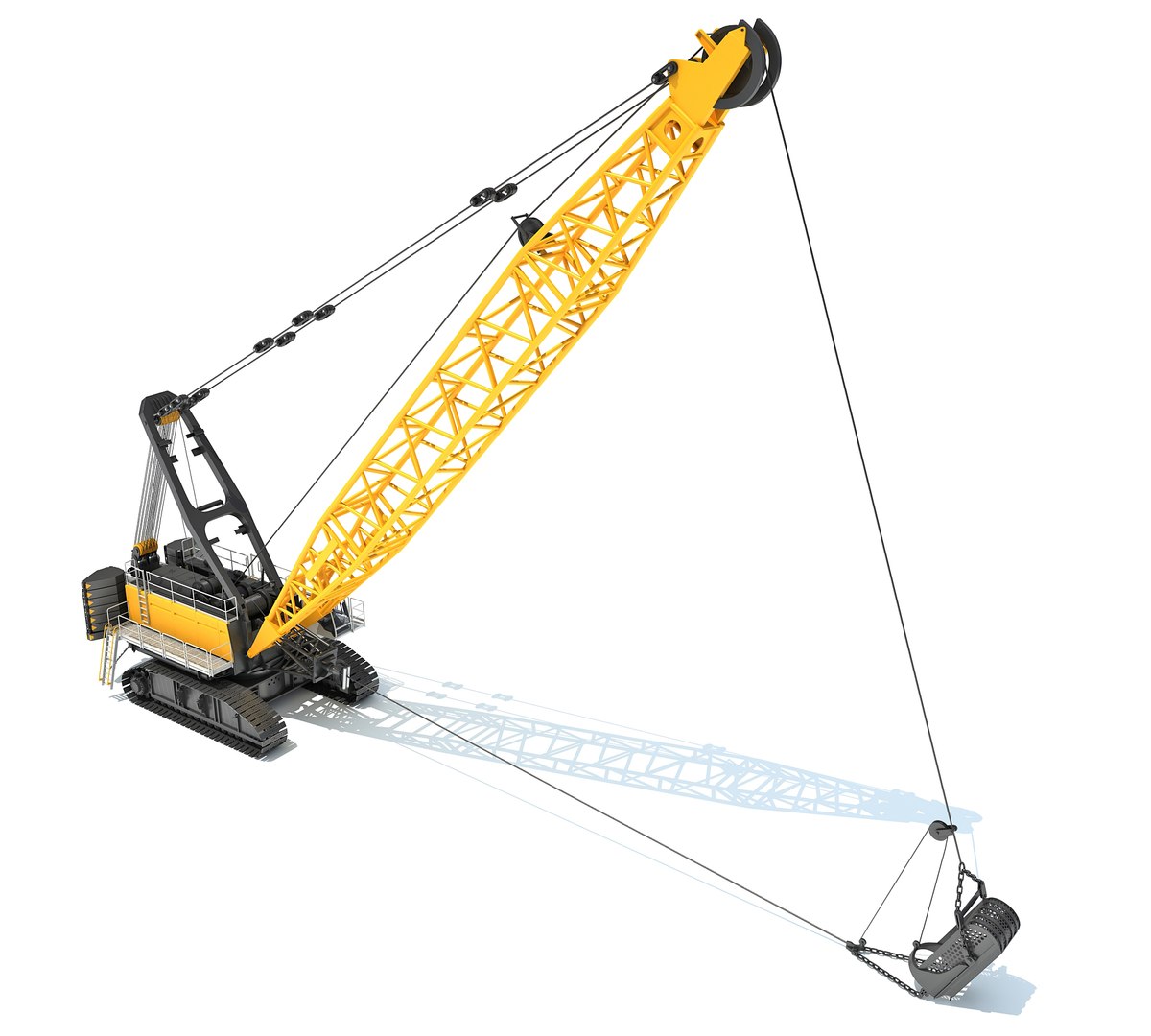 3D Mining Dragline Excavator Model - TurboSquid 2173846