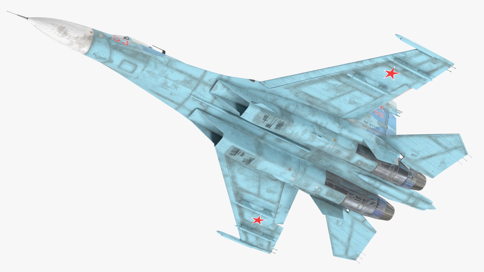 3D Su-27 Flanker Russian Fighter Aircraft Old Rigged for Maya model ...