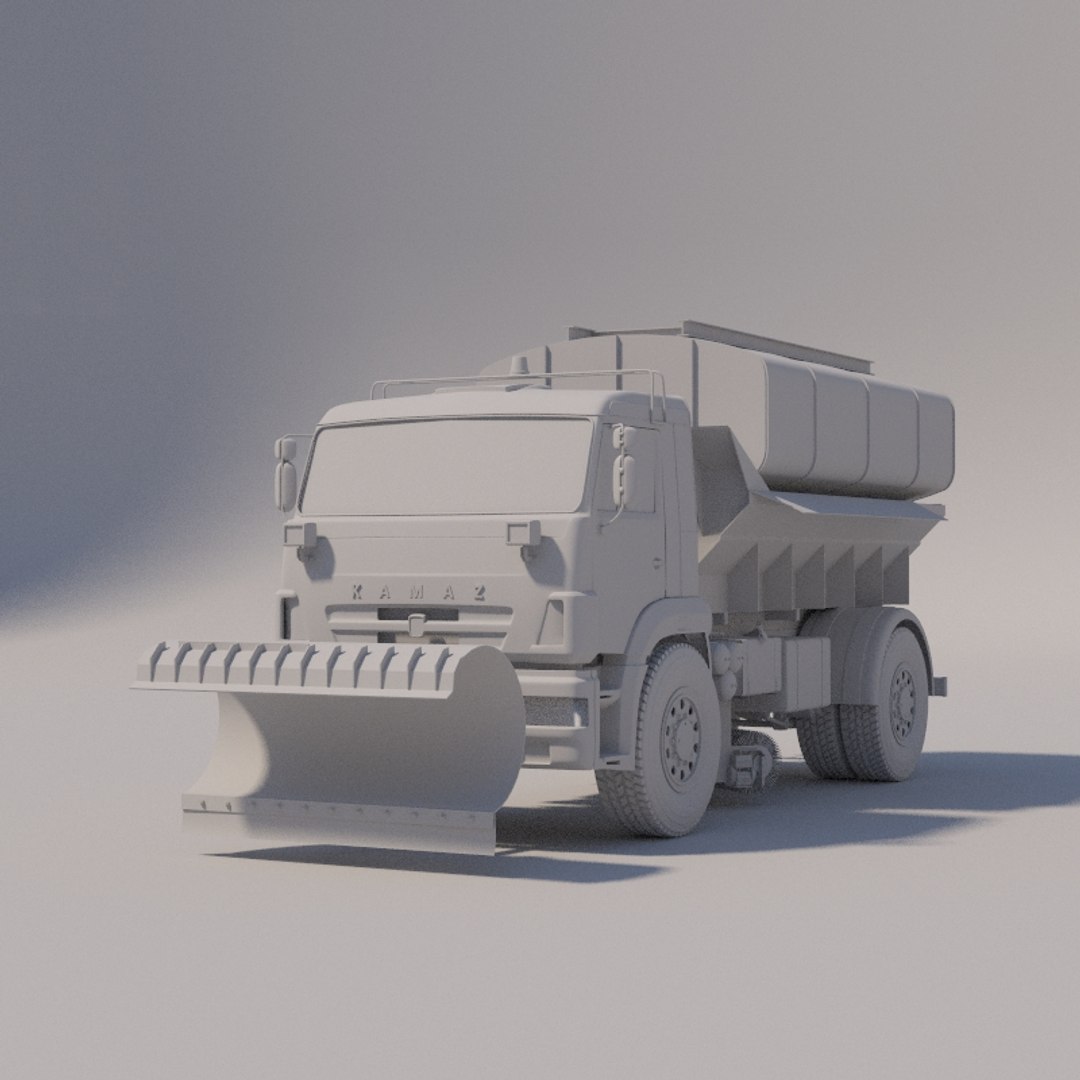 Kamaz combined road machine 3D model - TurboSquid 1304576