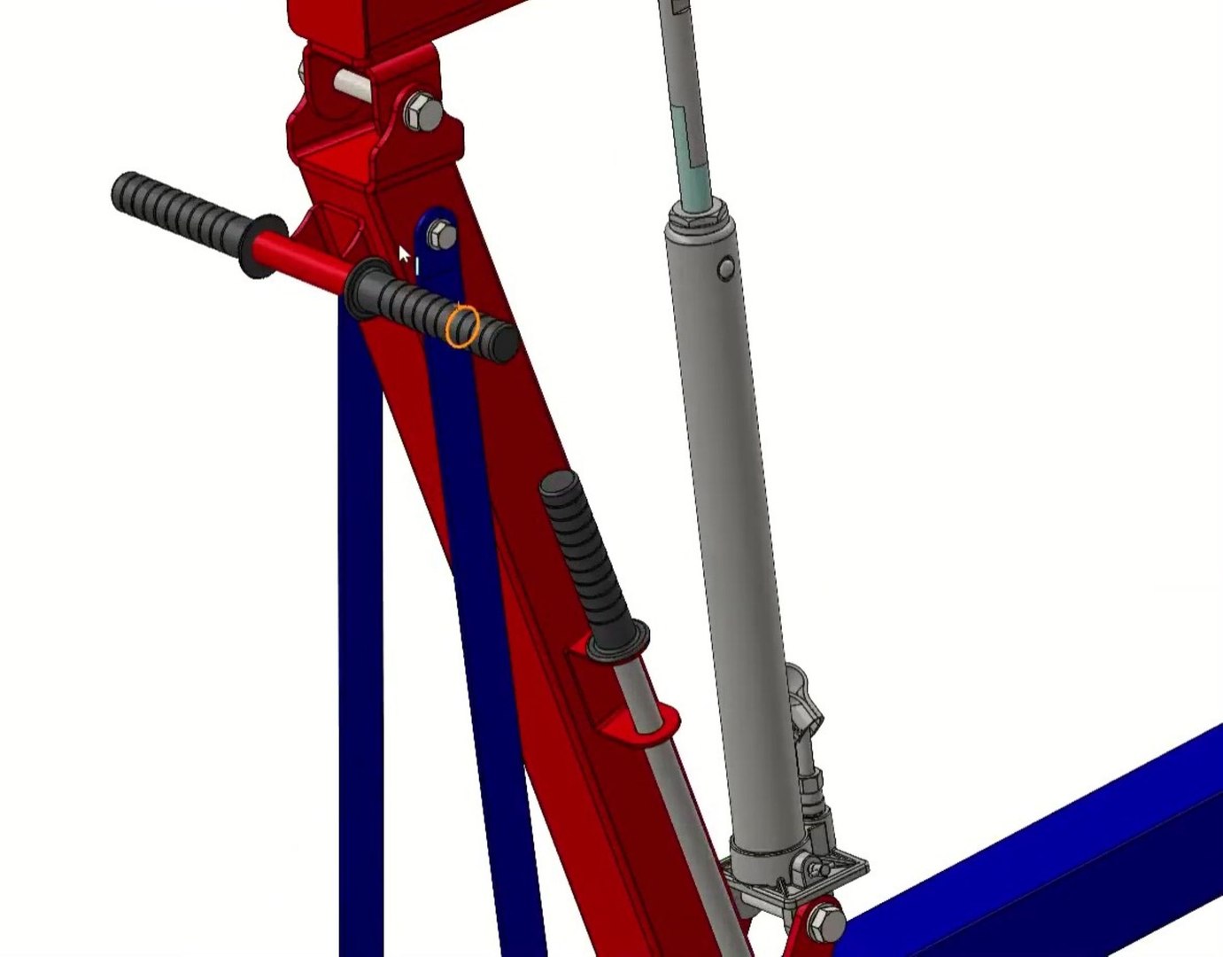 3D Model Hydraulic Engine Hoist Workshop Crane With Wheels Hydraulic ...