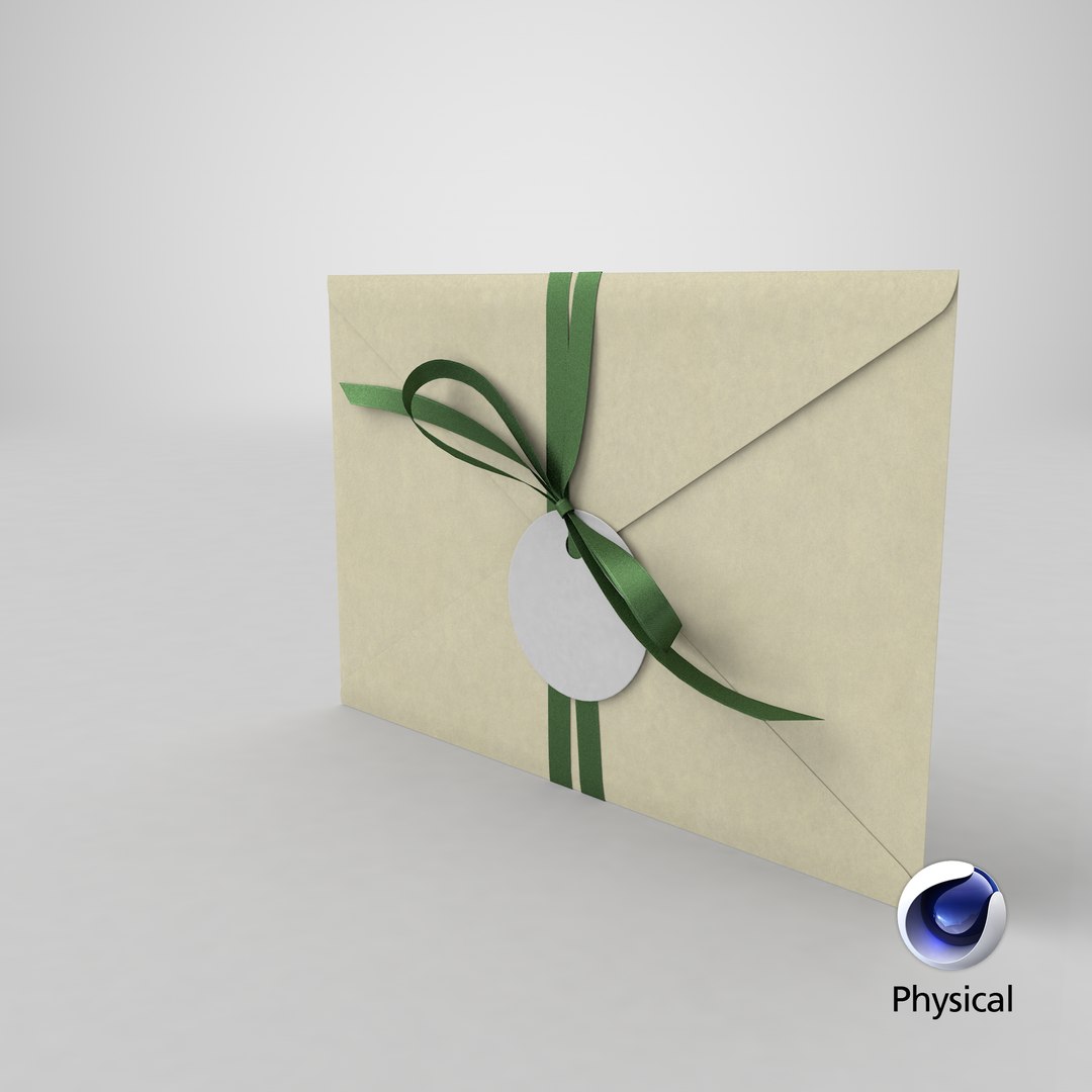 3D Envelope With Bow 04v PBR - TurboSquid 2121084
