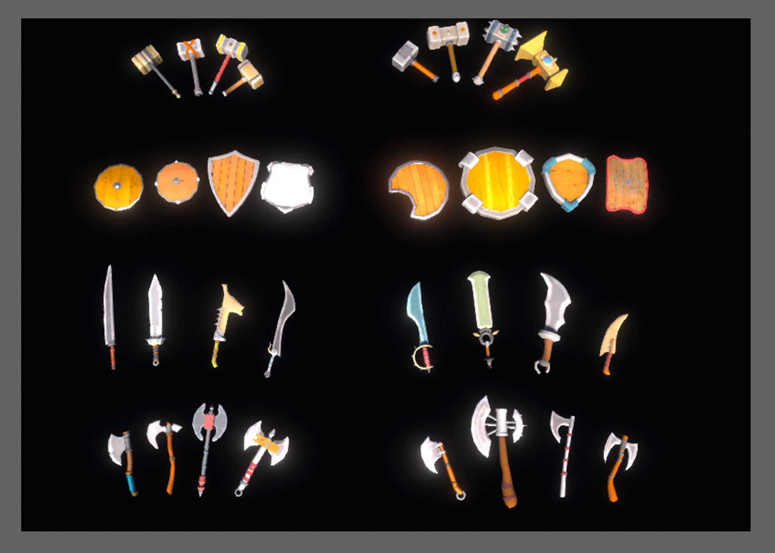 3D model Stylized Weapons Set - TurboSquid 1838650