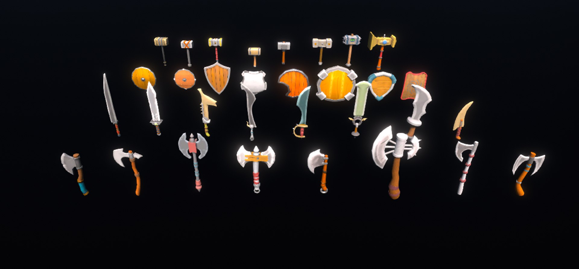 3D model Stylized Weapons Set - TurboSquid 1838650