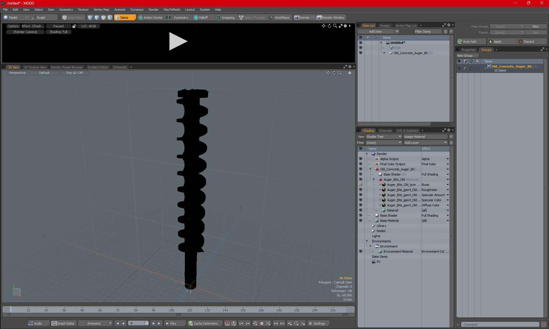 3D Old Concrete Auger Bit Model - TurboSquid 2105074