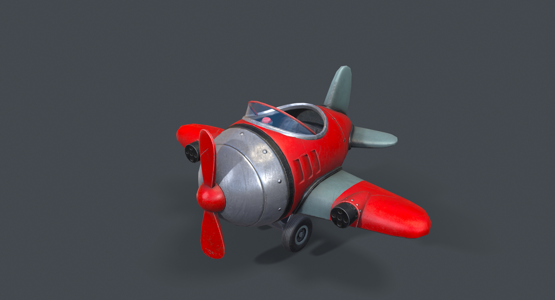 Ready Cartoon Airplane 3D Model - TurboSquid 1448953