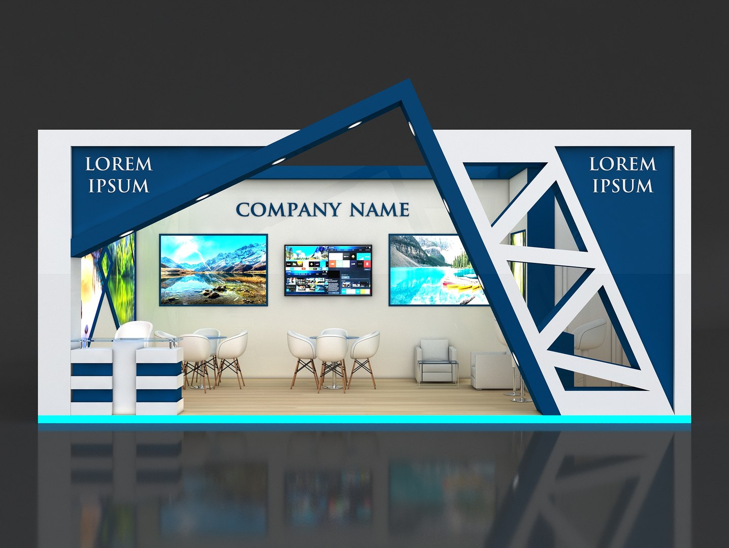 3D Booth Exhibit Stand - TurboSquid 1663339