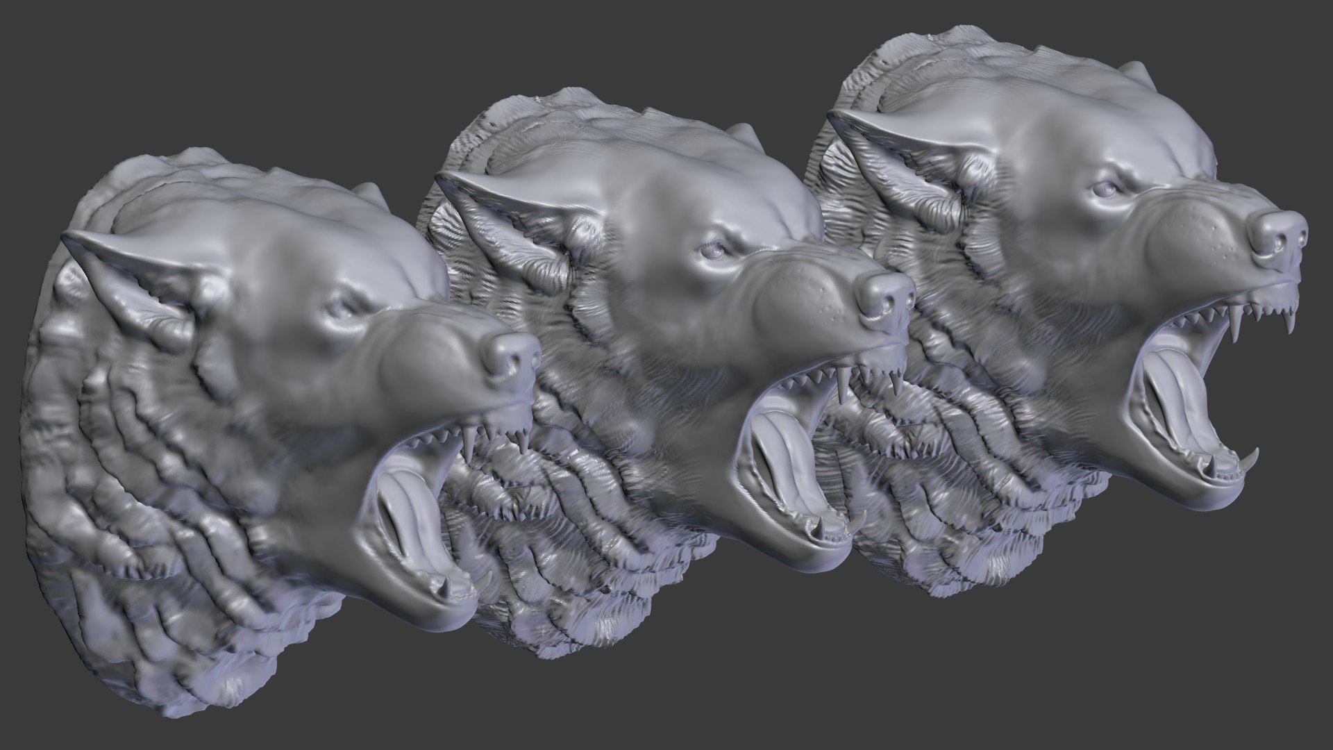 Wolf Head Obj