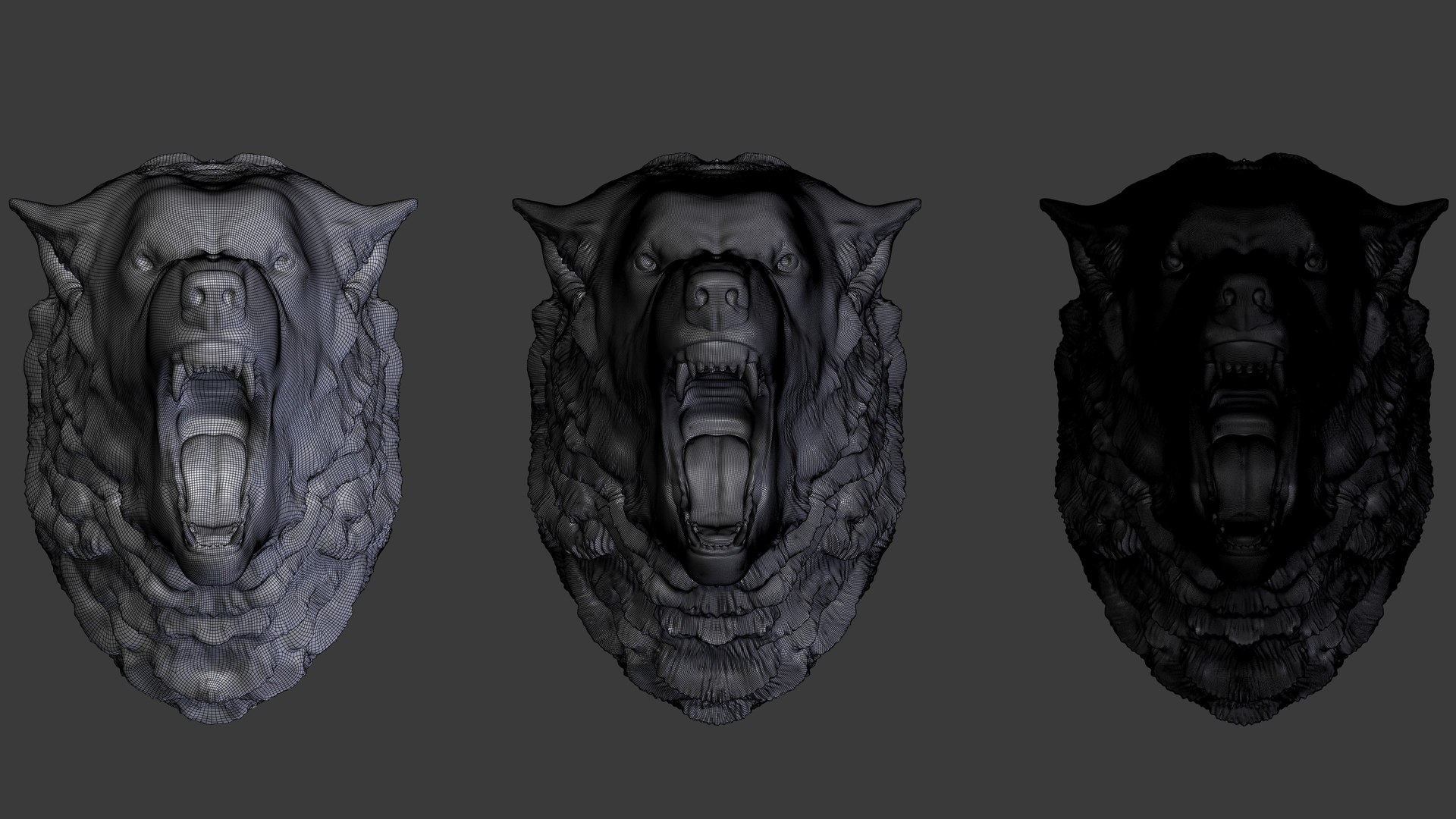 Wolf Head Obj