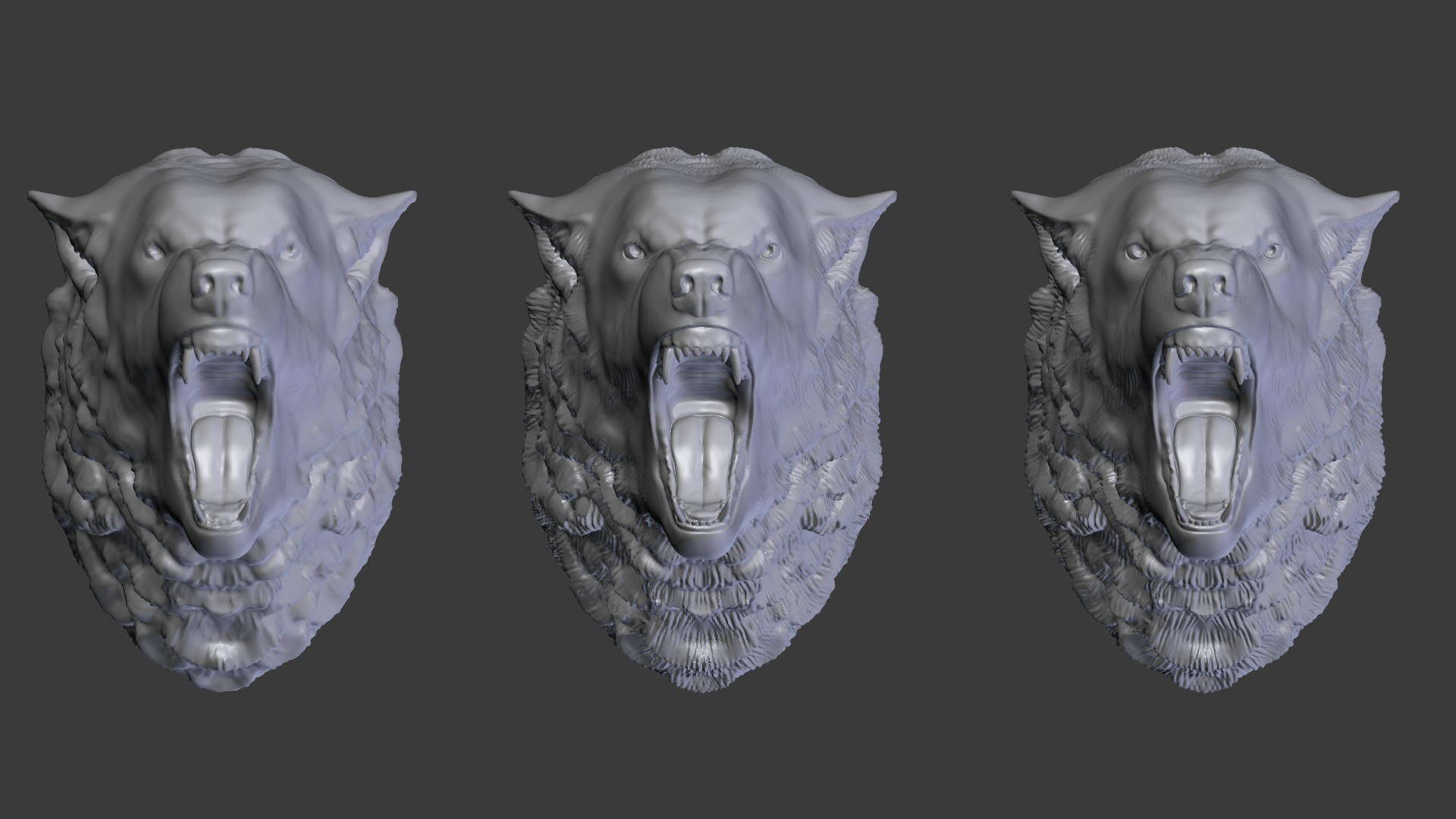 Wolf Head Obj
