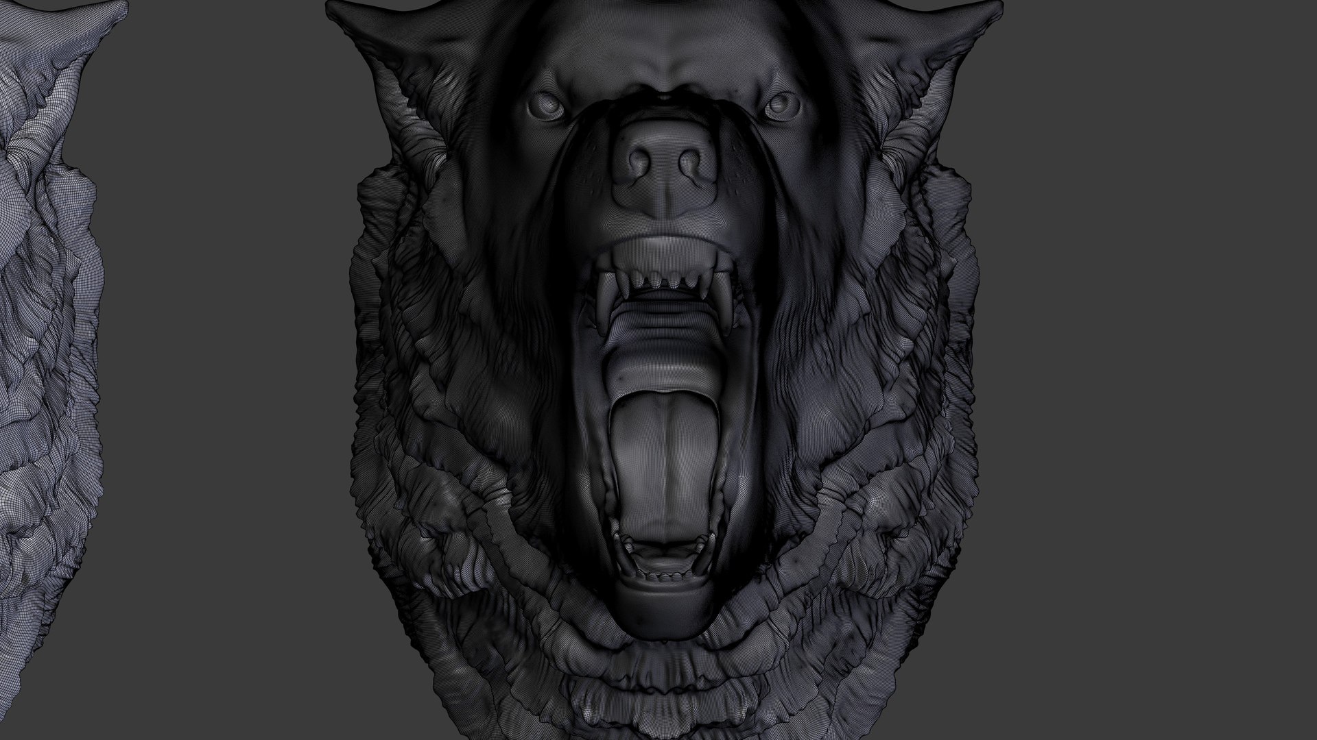 Wolf Head Obj
