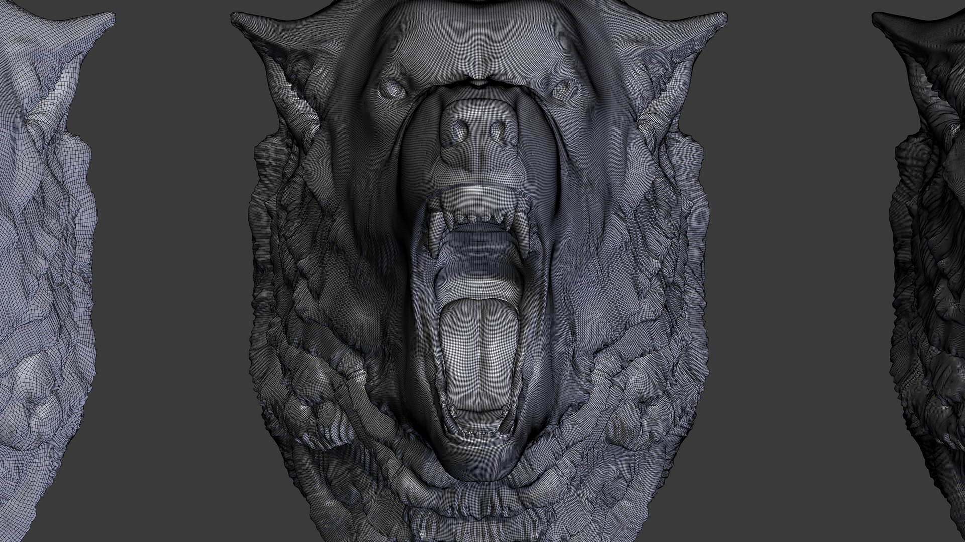 Wolf Head Obj