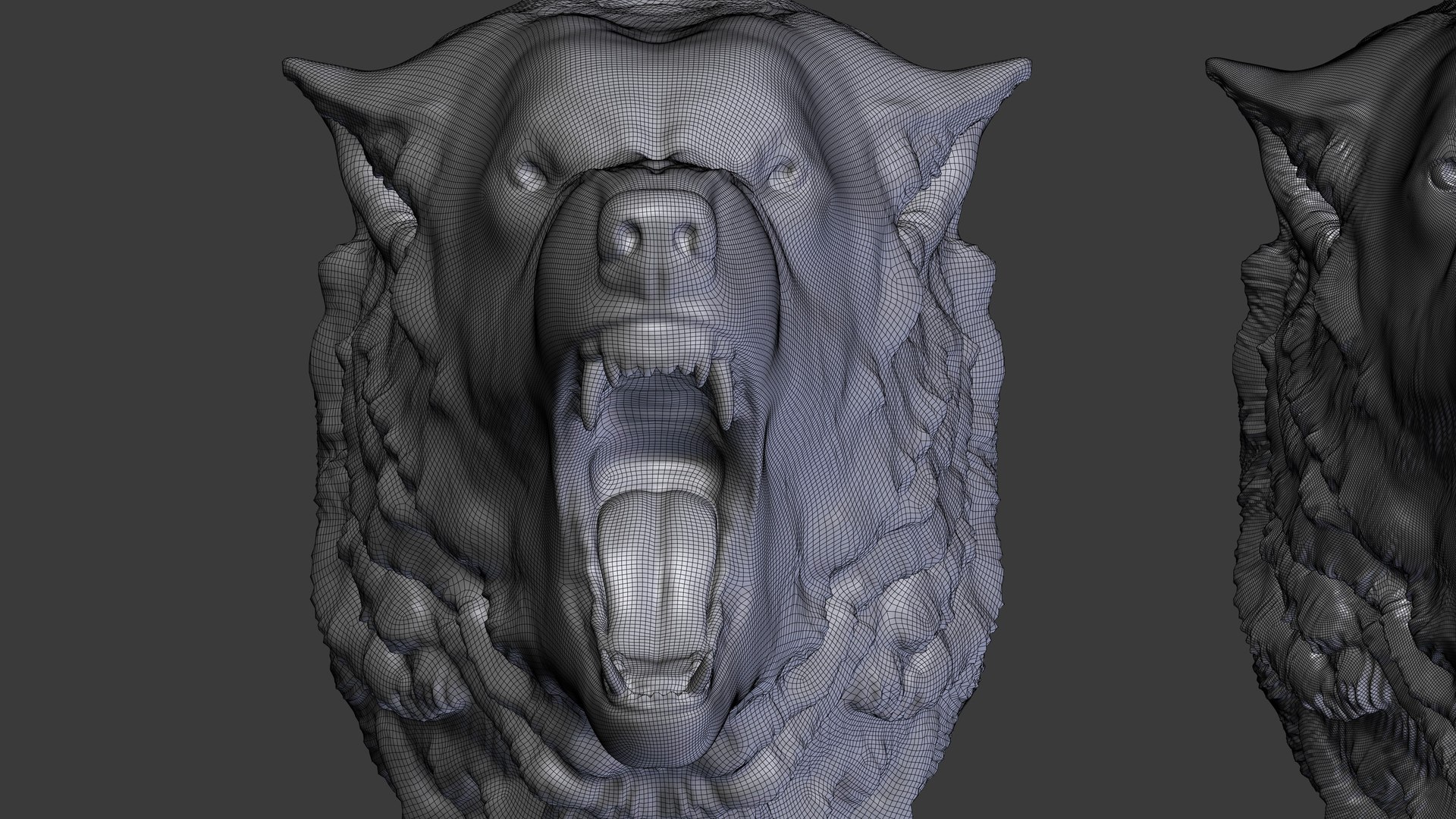 Wolf Head Obj
