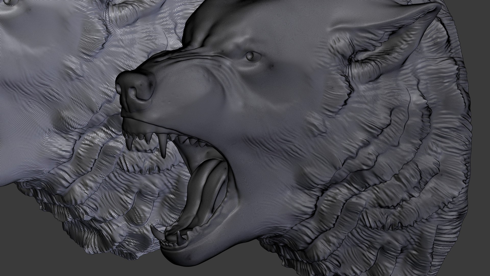 Wolf Head Obj