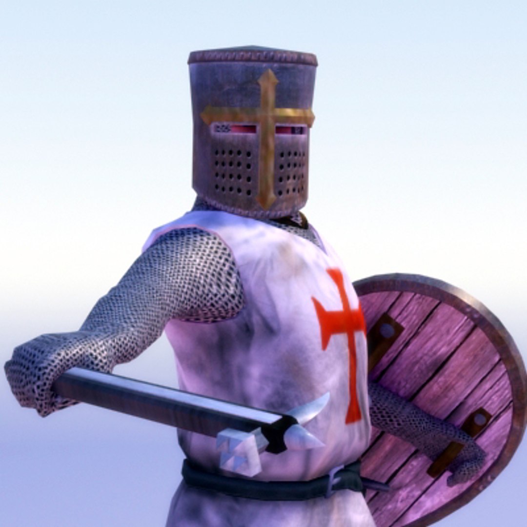 Rigged Knight Templar 3d Max