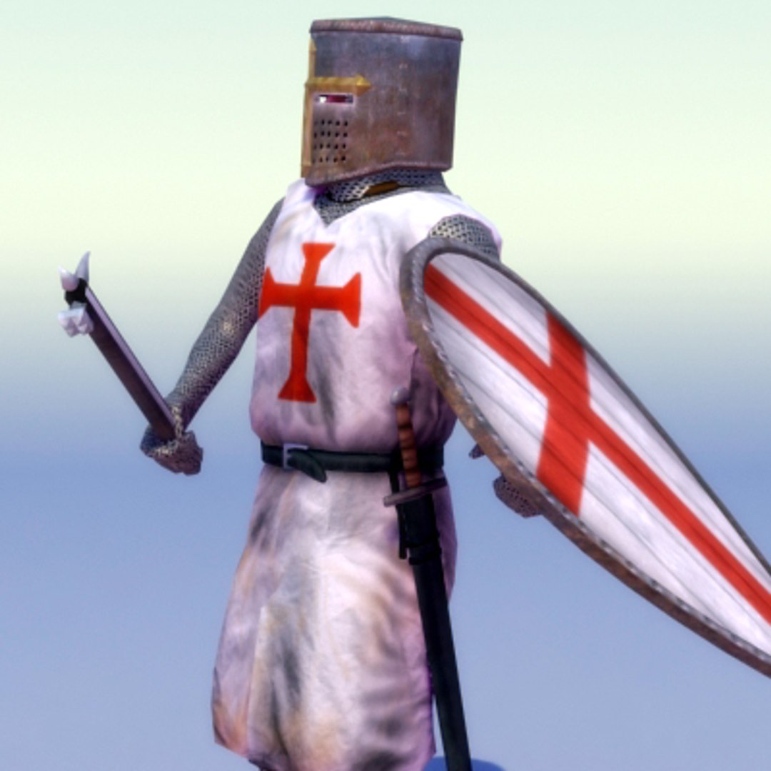 Rigged Knight Templar 3d Max