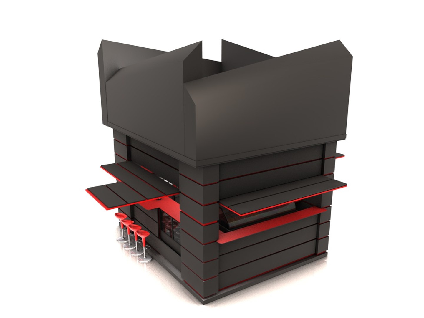 3D Kiosk - TurboSquid 1523226