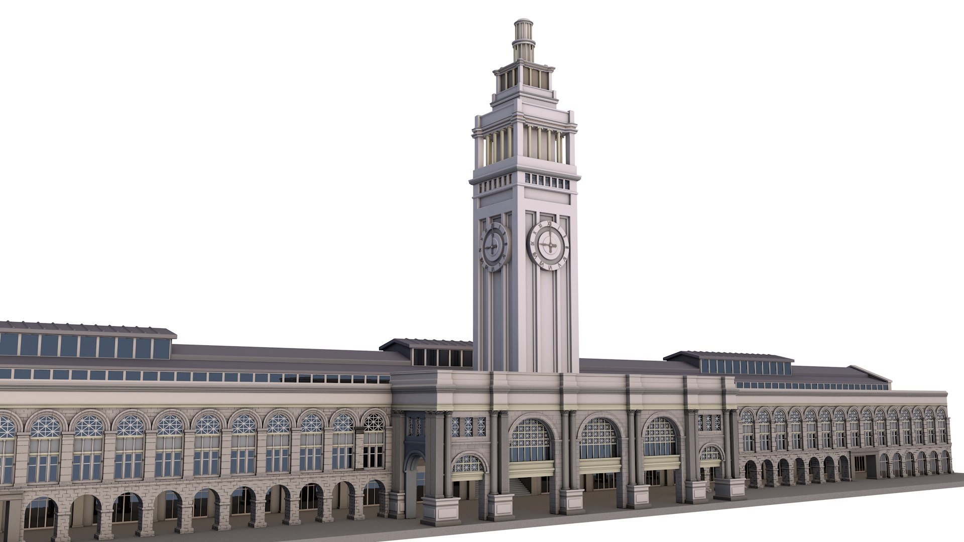 3D Ferry Building San Francisco - TurboSquid 1887362