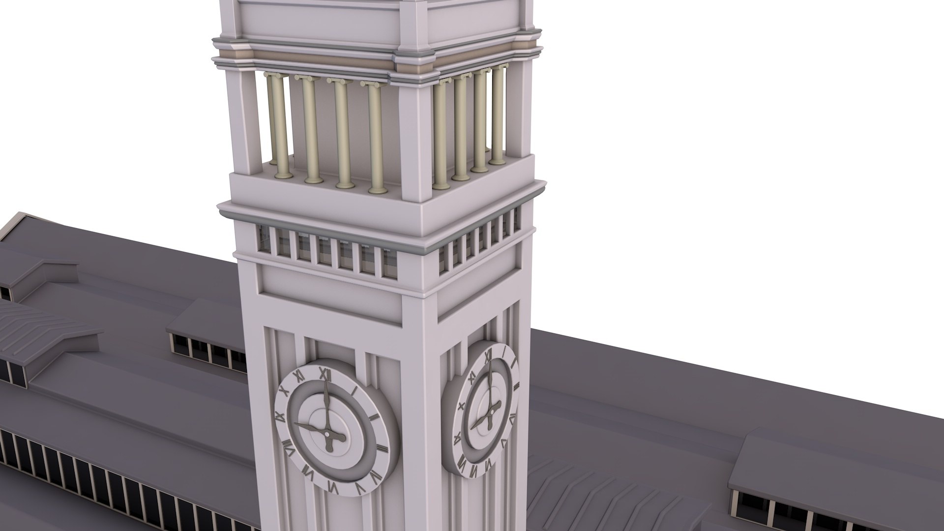 3D Ferry Building San Francisco - TurboSquid 1887362