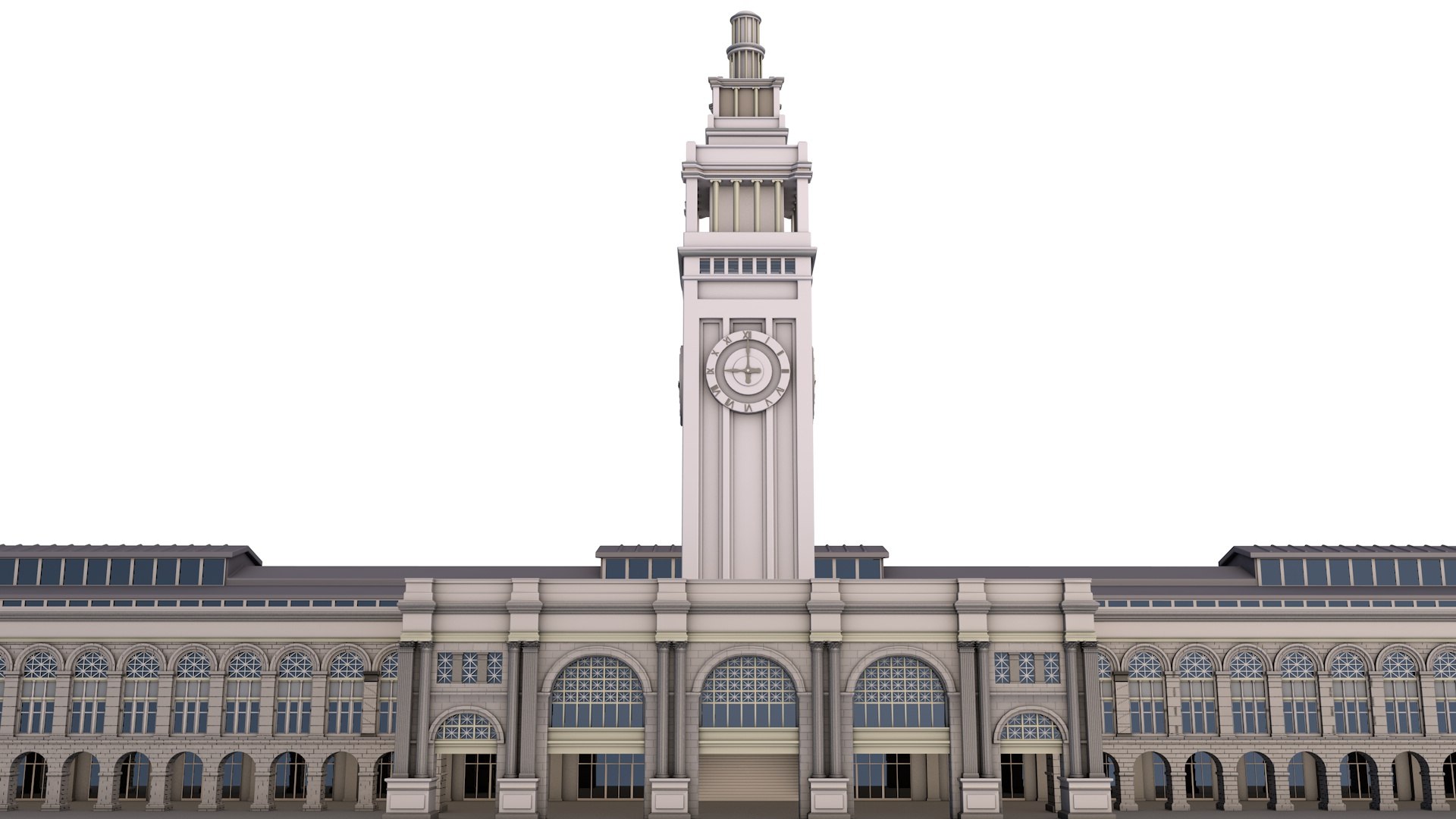 3D Ferry Building San Francisco - TurboSquid 1887362
