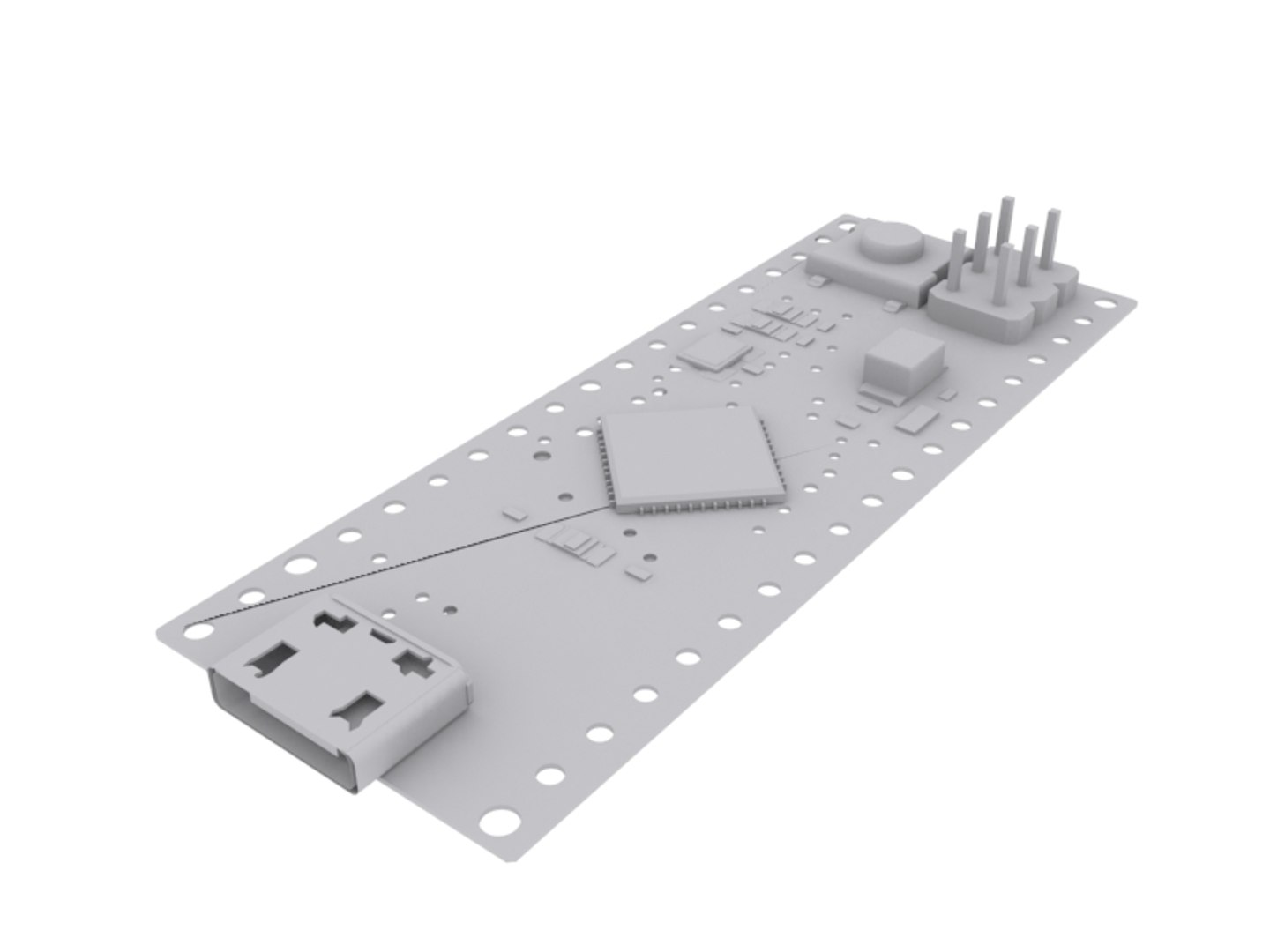 Electronic Arduino Micro 3D Model - TurboSquid 1195993