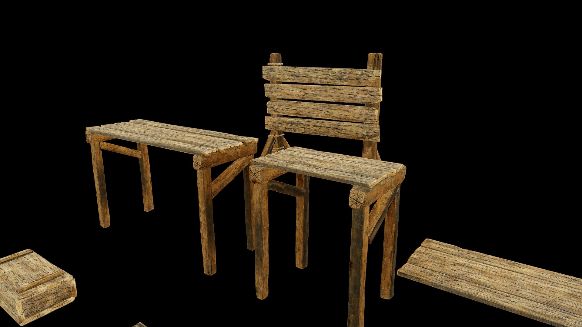 3D Wood Modular Kitbash Pack - TurboSquid 2376878