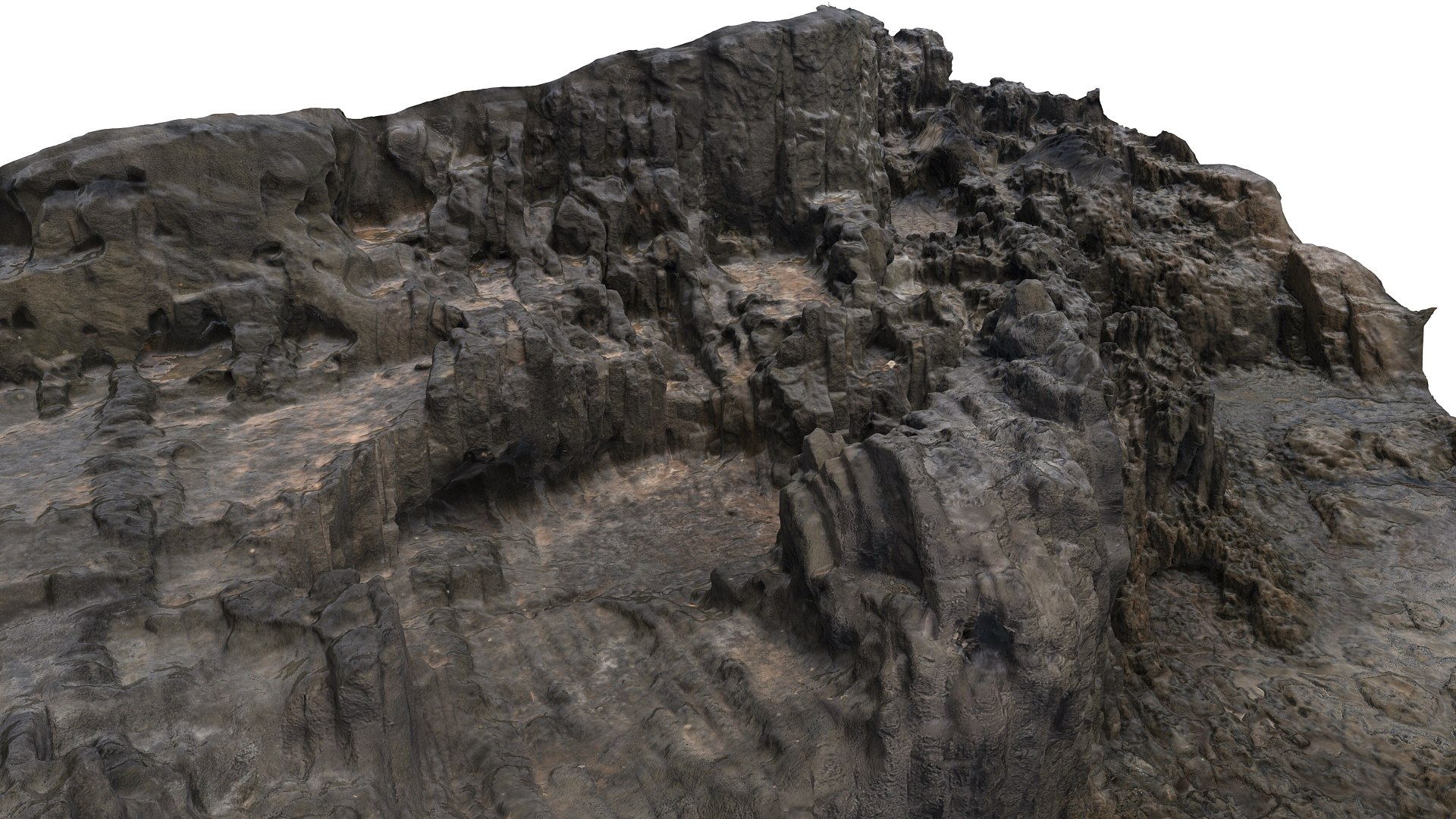 black cliffs 16k 3d model