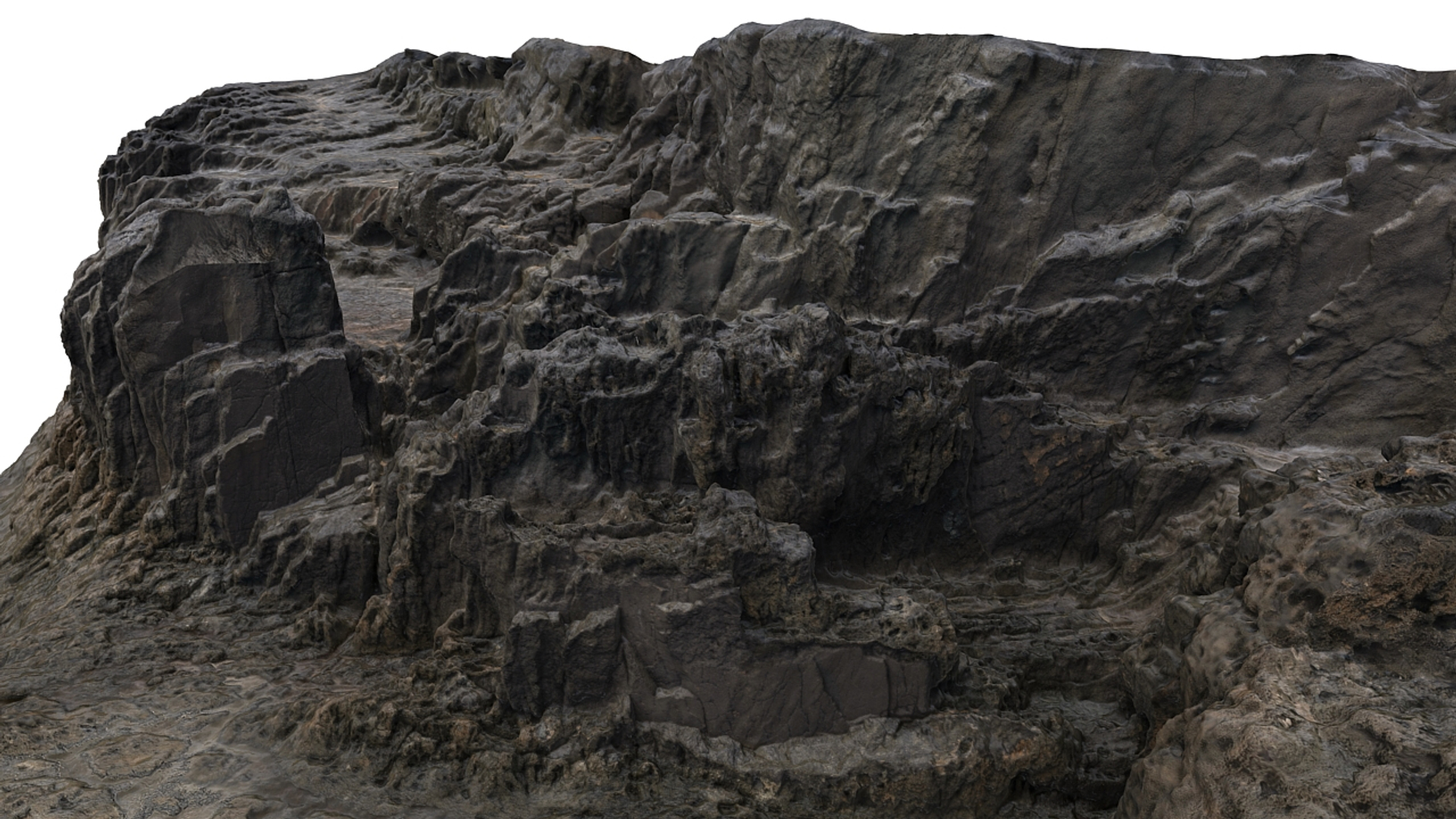 black cliffs 16k 3d model