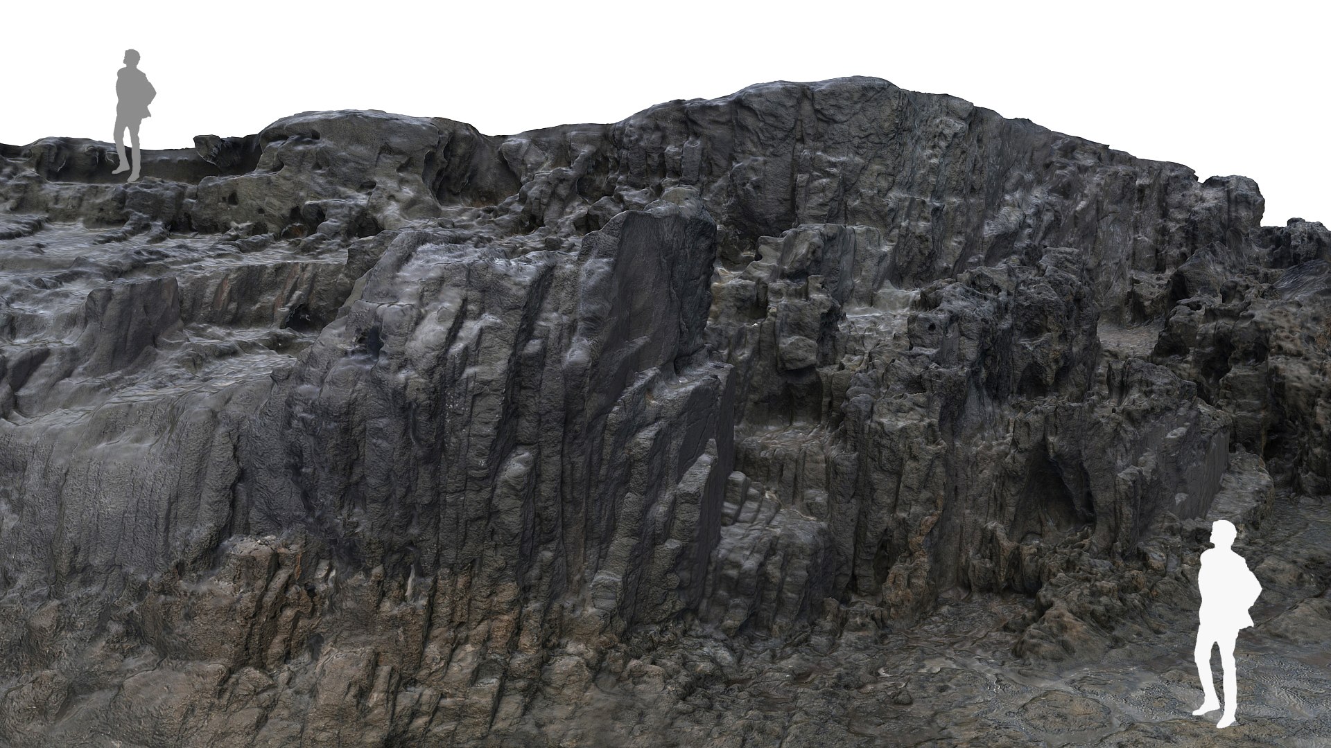 black cliffs 16k 3d model