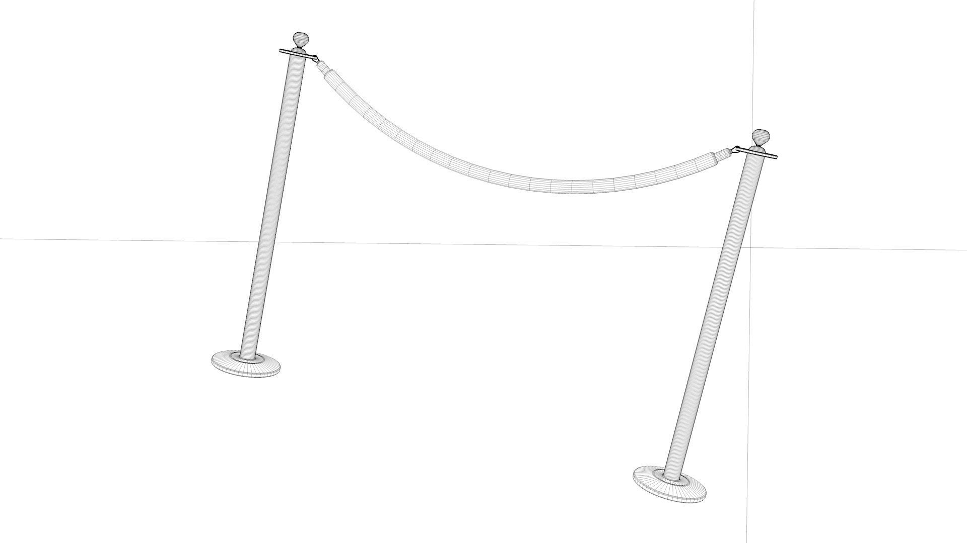 3D Velvet Rope - TurboSquid 1770779