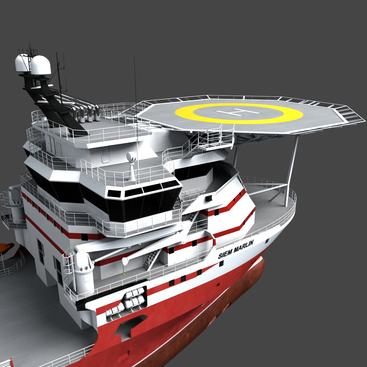 support vessel mpsv boat 3d model