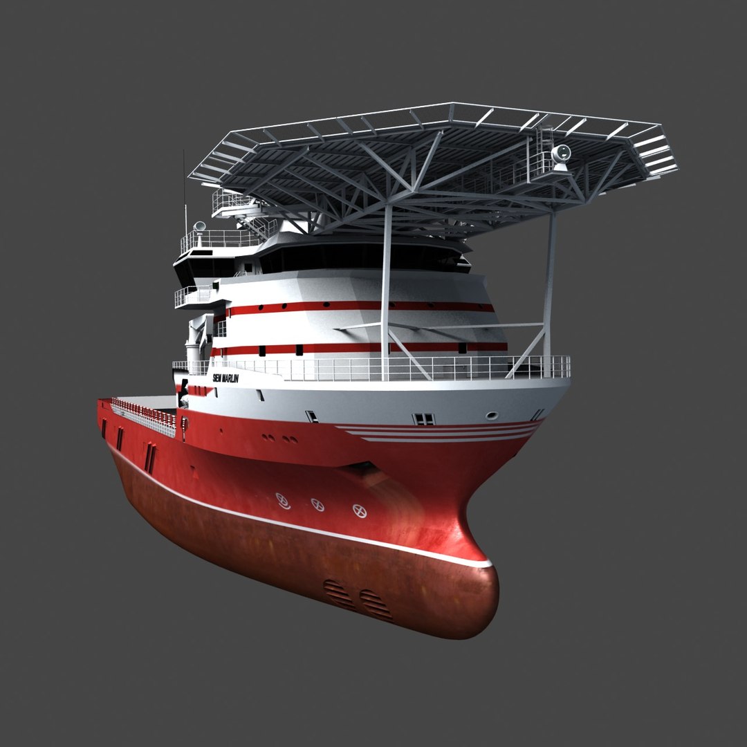 support vessel mpsv boat 3d model