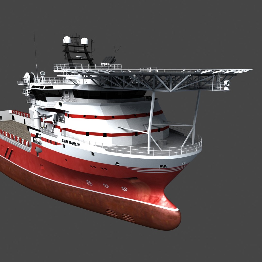 support vessel mpsv boat 3d model