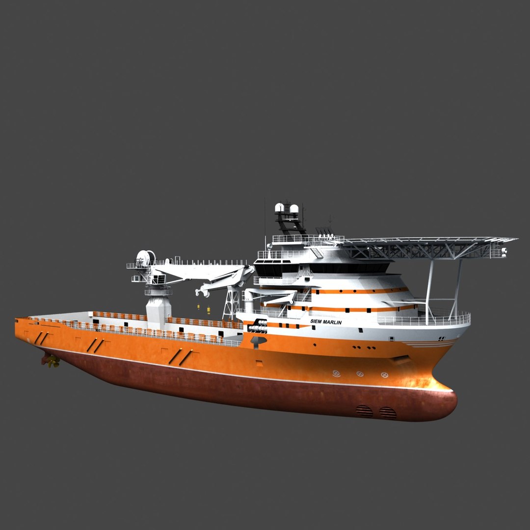 support vessel mpsv boat 3d model