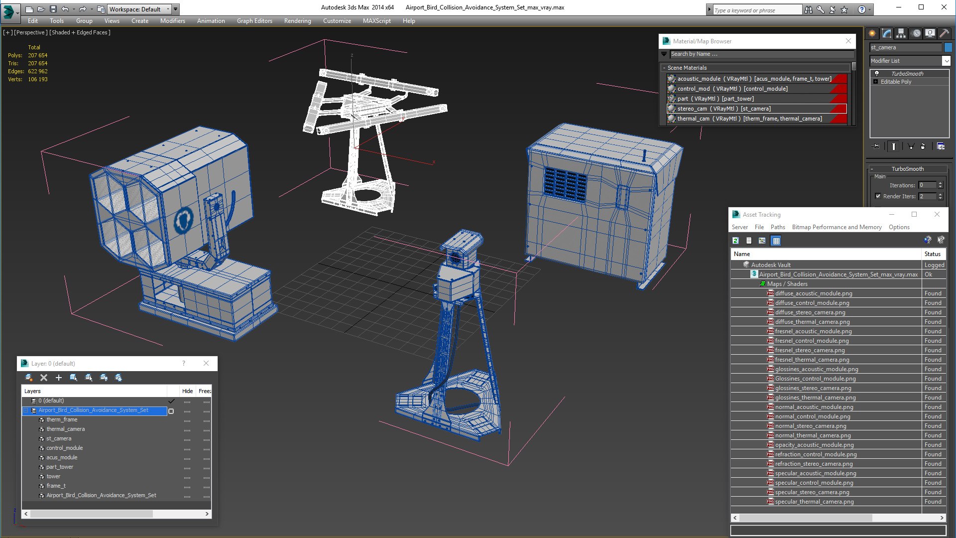 Airport Bird Collision Avoidance System Set Model - TurboSquid 1774606