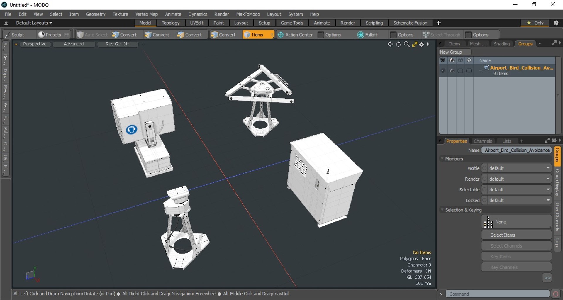 Airport Bird Collision Avoidance System Set Model - TurboSquid 1774606