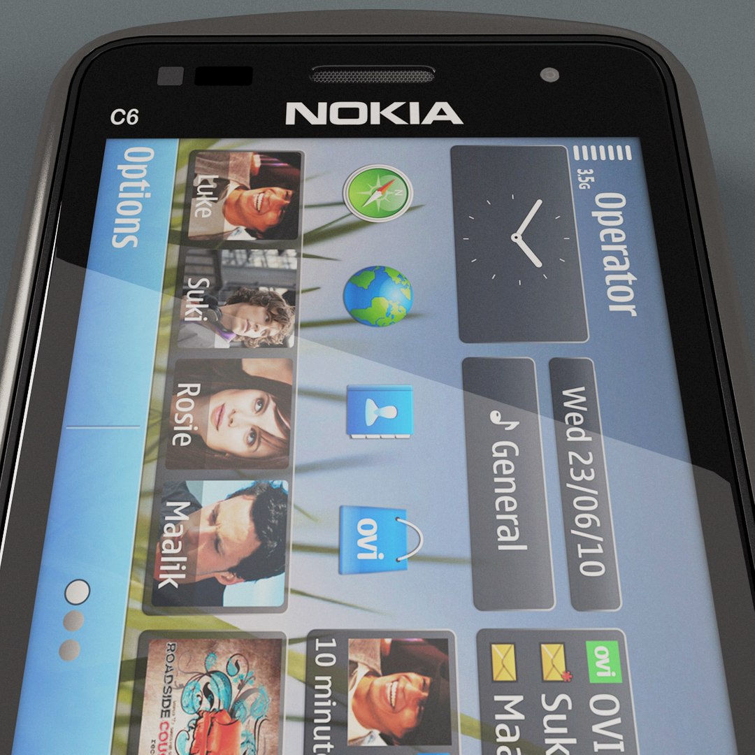 nokia c6-01 white 3d c4d