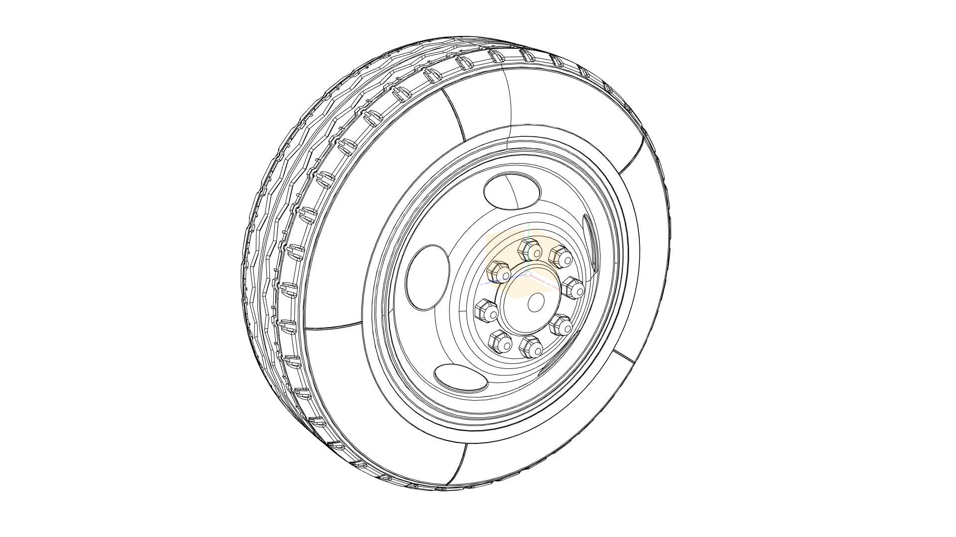 Free Heavy Truck Front Wheel 3D - TurboSquid 1900448
