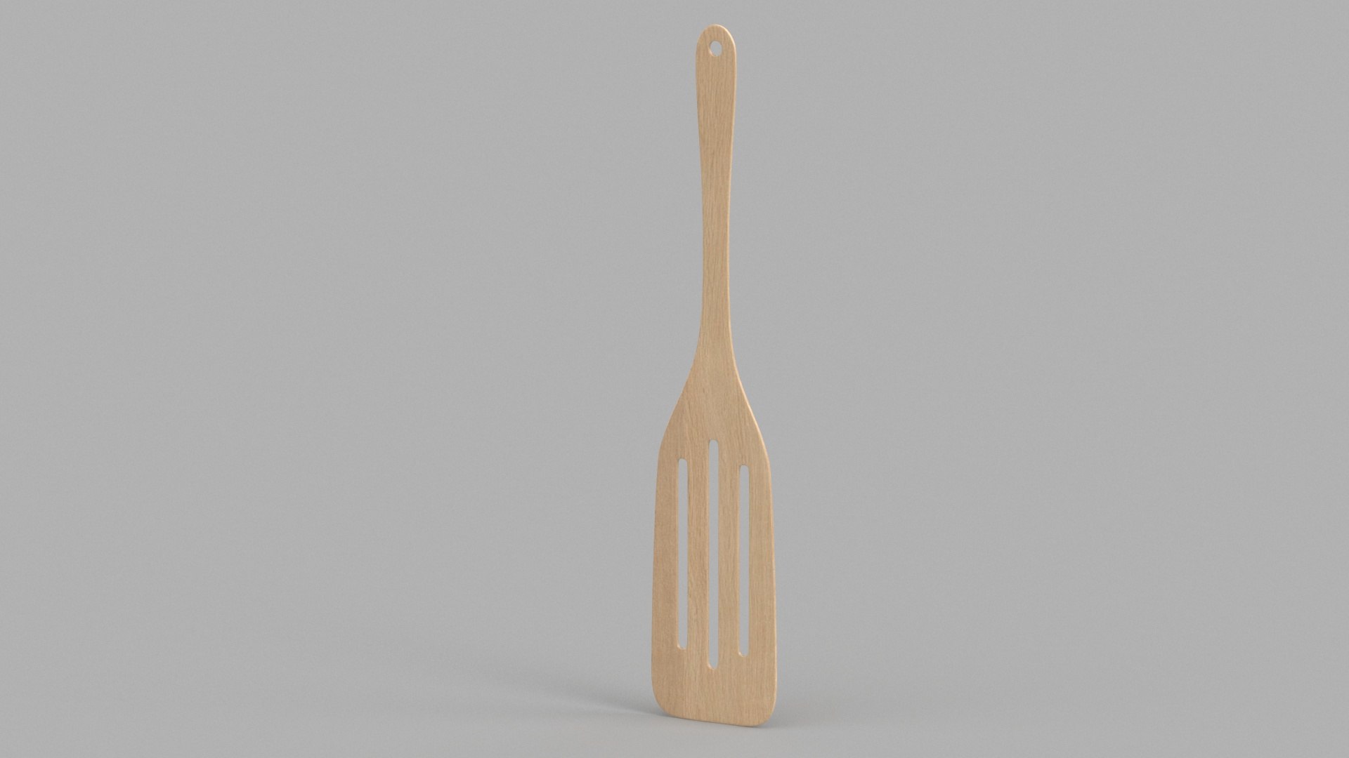 3D Model Wooden Kitchen Slotted Spatula - TurboSquid 2267642