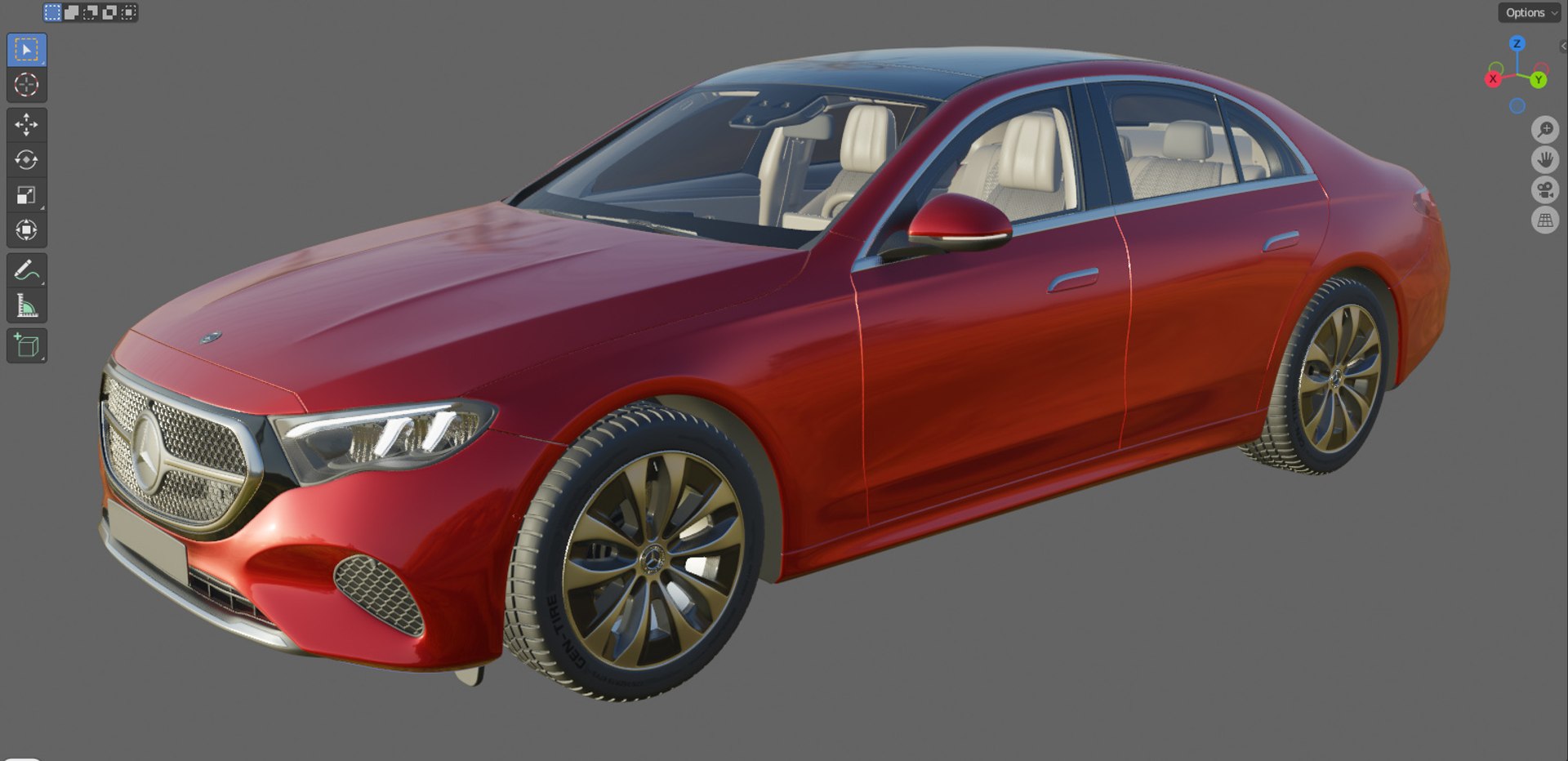 Mercedes-Benz E-class 2024 with interior 3D model - TurboSquid 2130629